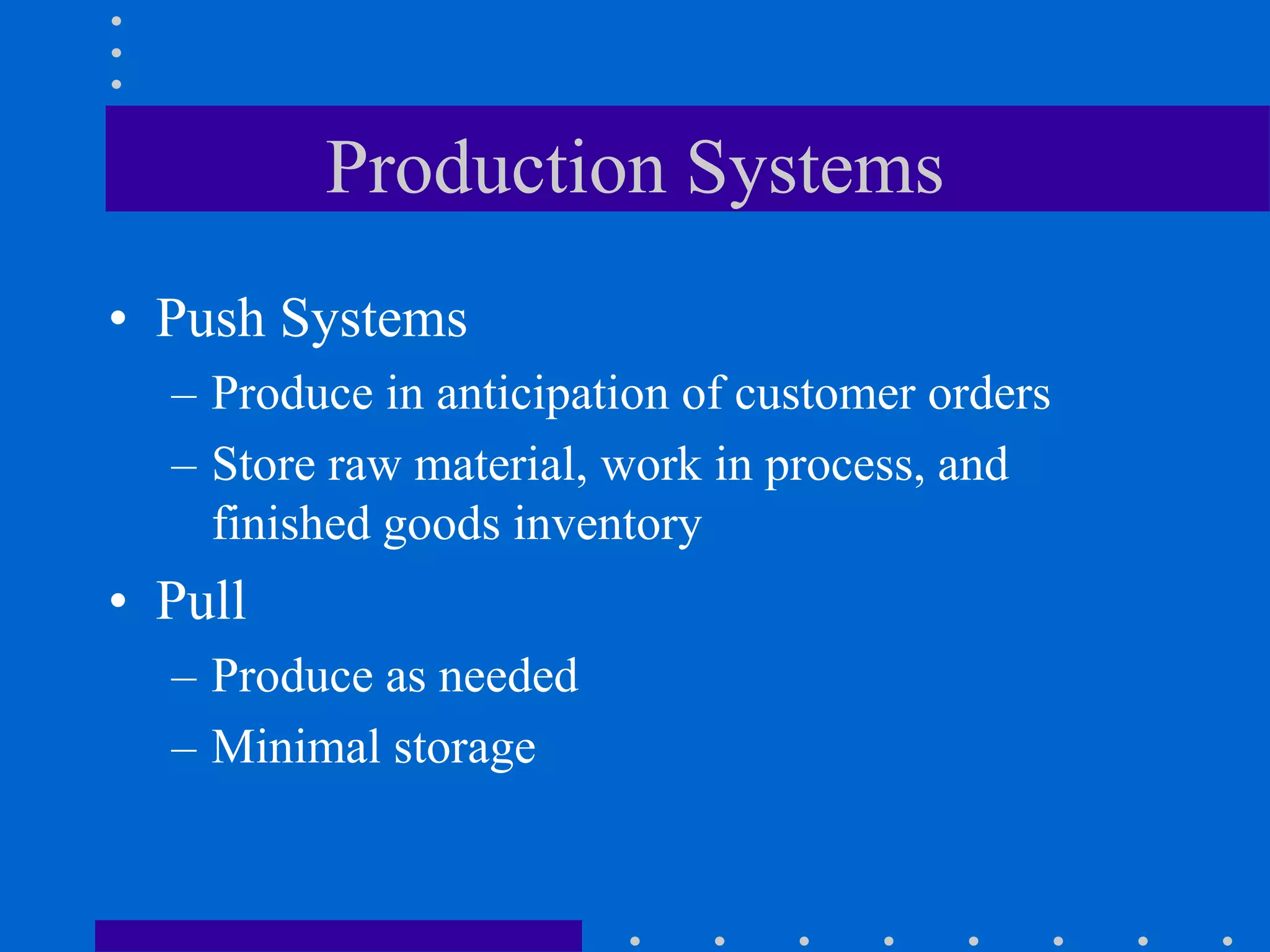 Innovative Inventory and Production Management Techniques | PPT