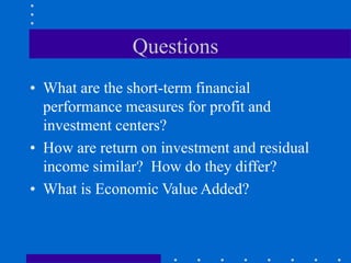 Measuring Short-Run Organizational Performance | PPT | Stocks and Bonds ...