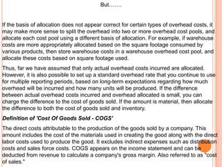 WHY IS THE ALLOCATION METHOD USED IN ACCOUNTING FOR THE DIFFERENCE ...