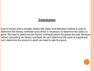 WHY IS THE ALLOCATION METHOD USED IN ACCOUNTING FOR THE DIFFERENCE ...