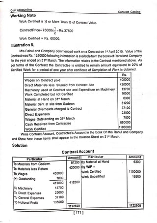 Cost AC contract Costing Unit 4 | PDF