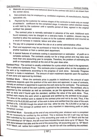 Cost AC contract Costing Unit 4 | PDF