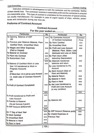 Cost AC contract Costing Unit 4 | PDF
