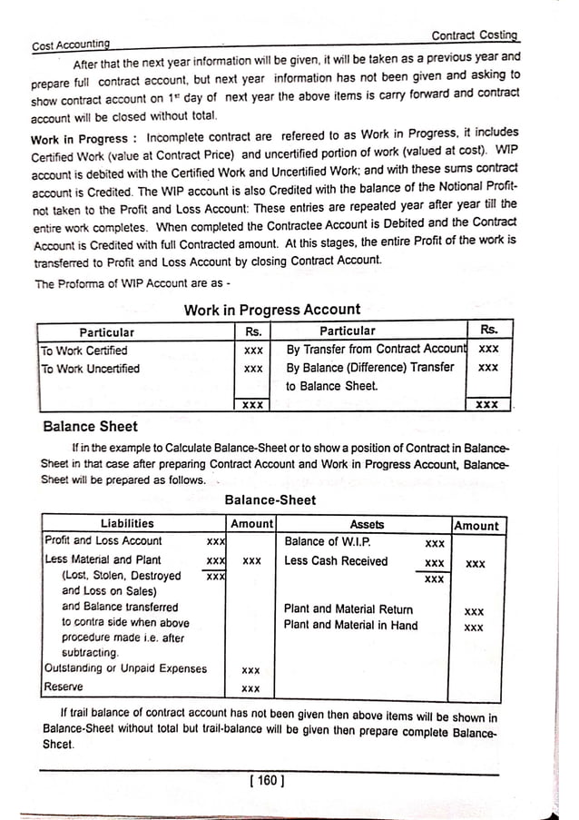 Cost AC contract Costing Unit 4 | PDF