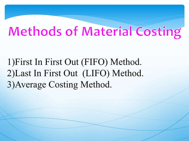 Material costing and control | PPTX | Stocks and Bonds | Personal Investing