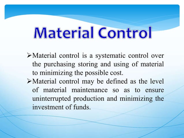 Material costing and control | PPTX | Stocks and Bonds | Personal Investing