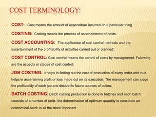 Cost Accounting meaning and objective... | PPT