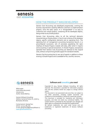 Cost accounting for Oracle | PDF