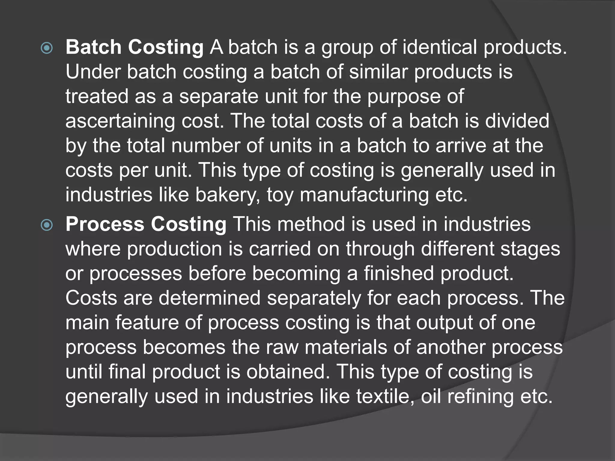 methods, techniques and system of costing | PPTX