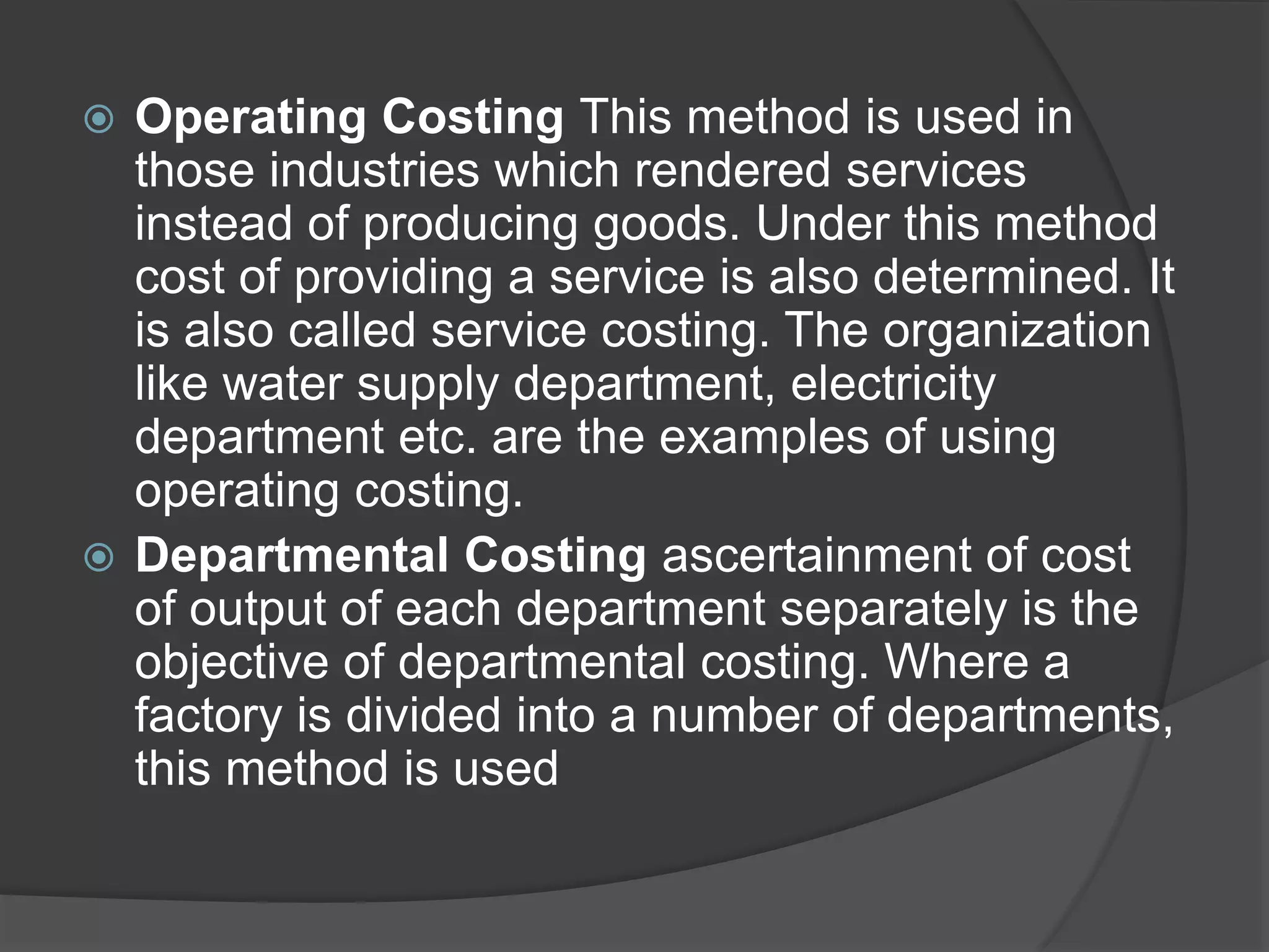 methods, techniques and system of costing | PPTX