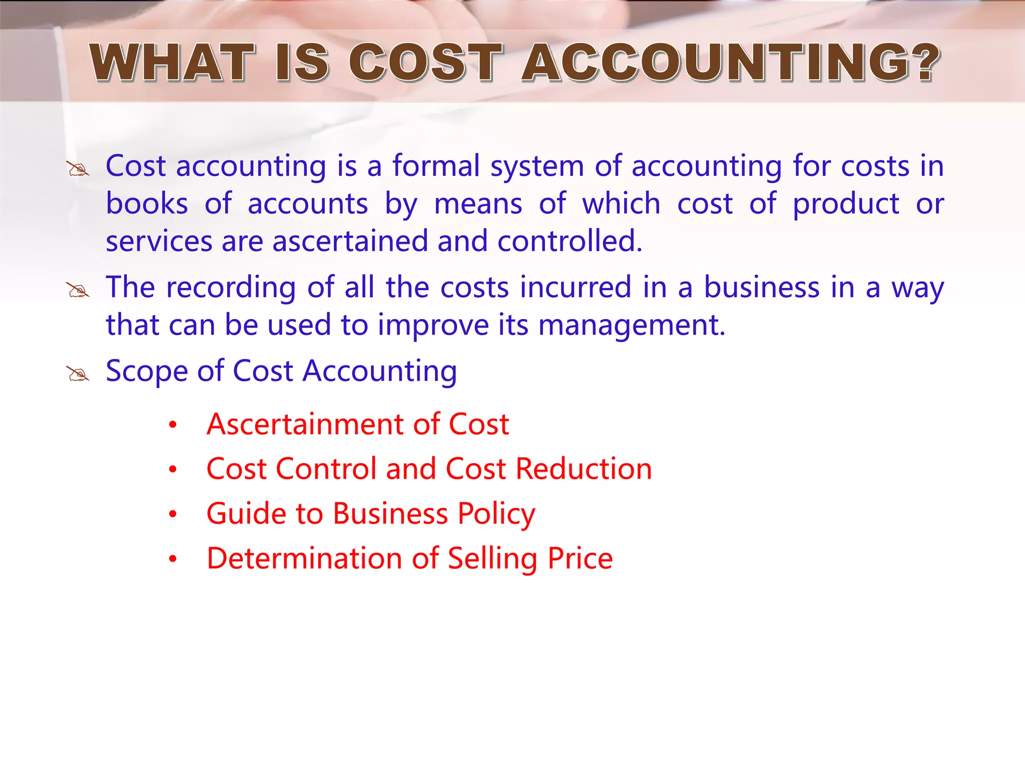 Cost accounting | PPTX