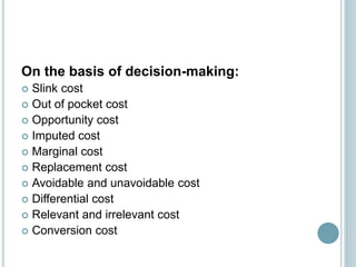 Cost accounting | PPTX