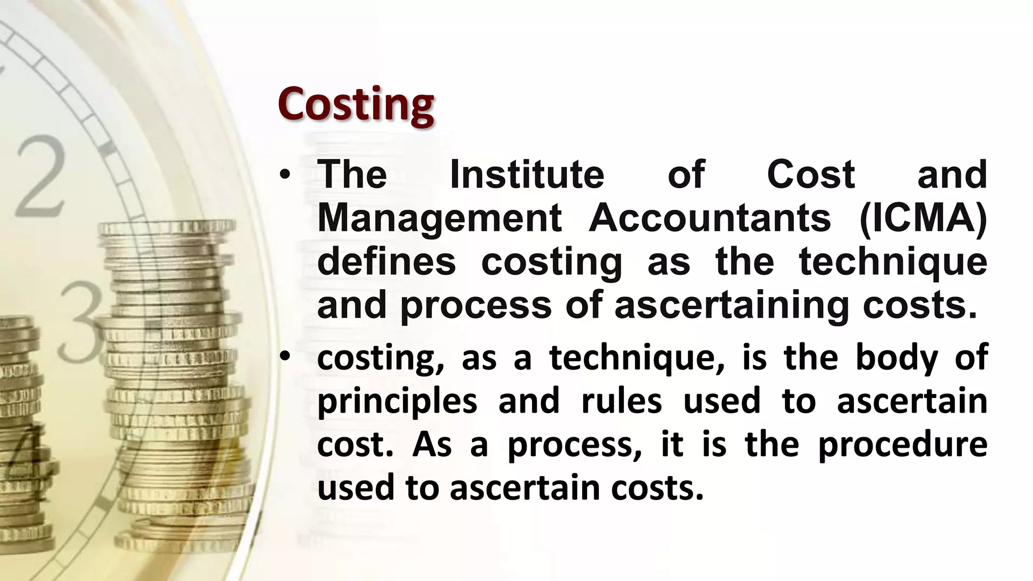 COST ACCOUNTING INTRODUCTION | PPTX