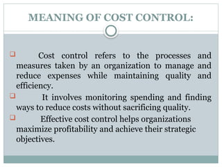 COST ACCOUNTING Cost Control Topics.pptx