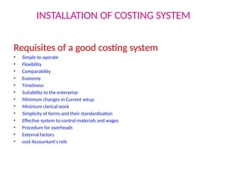 COST ACCOUNTING - COST SHEET, LIFO AND FIFO | PPTX