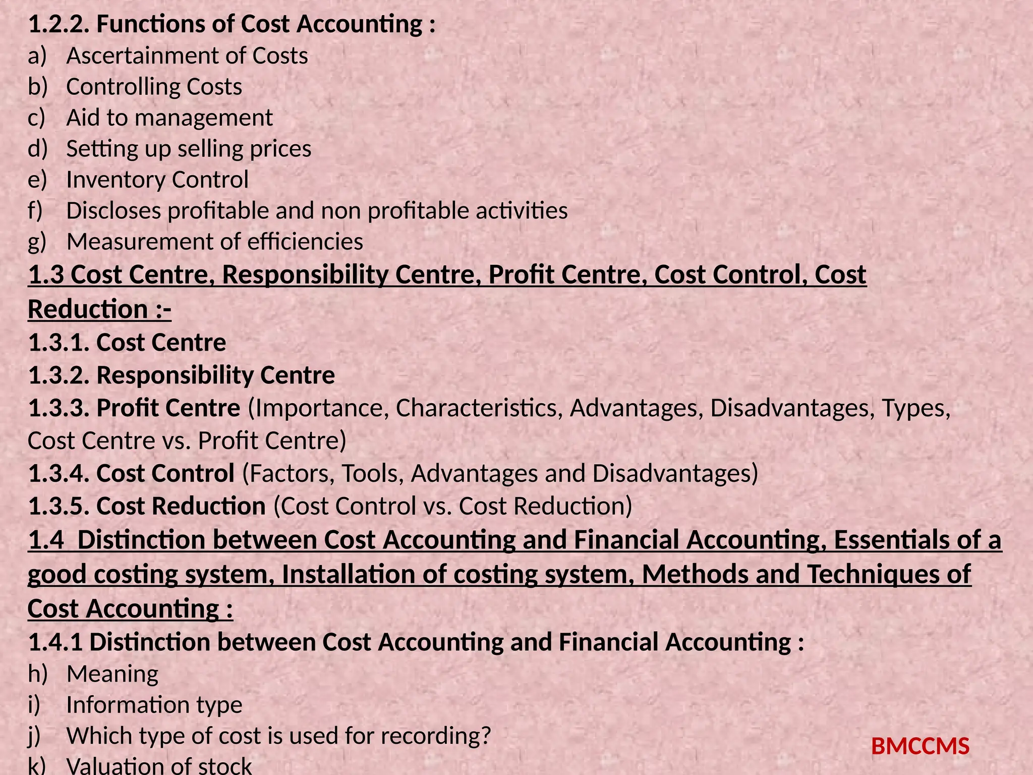Cost Accounting- meaning, methods, techniques, types | PPTX