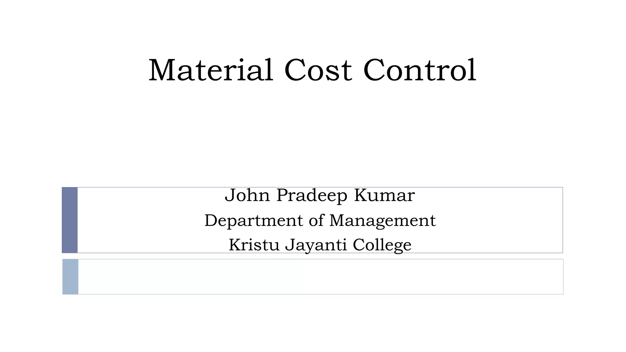 Cost Accounting - Material cost control.pdf