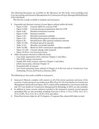 Cost Accounting and Financial Management for Construction Project ...