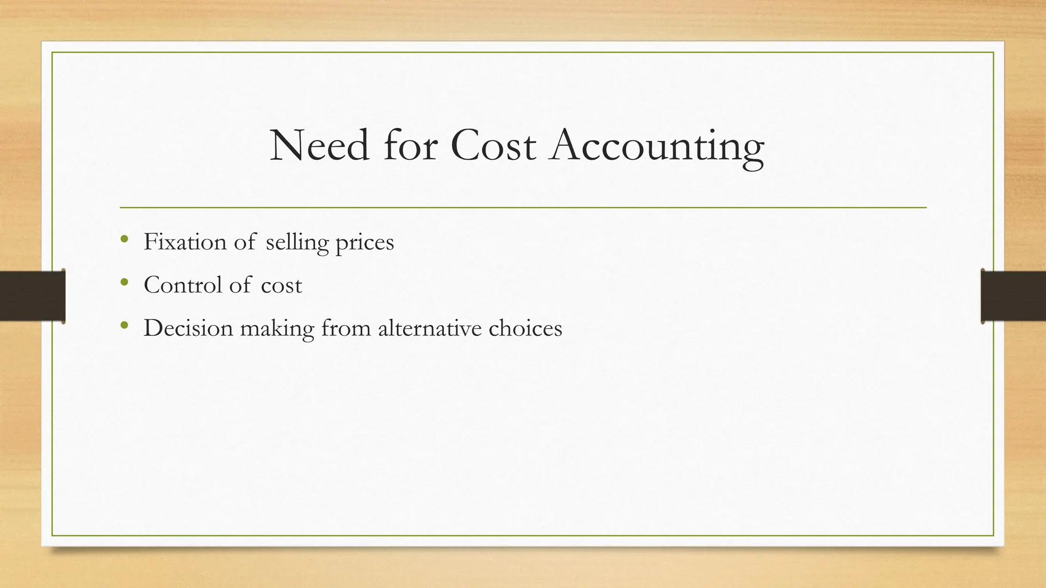 Cost Accounting Baiscs definitions along with Cost sheet description ...