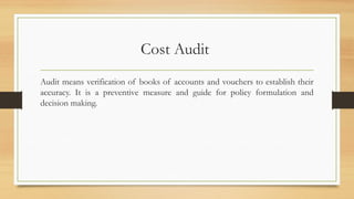 Cost Accounting Baiscs definitions along with Cost sheet description ...