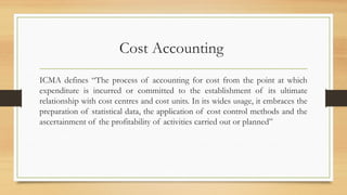 Cost Accounting Baiscs definitions along with Cost sheet description ...
