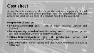 cost accounting , Element & cost sheet.pptx