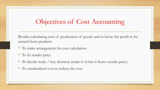 Cost Accounting introduction.pptx | Business Accounting & Finance ...