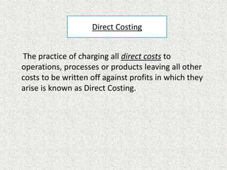 Methods and techniques of Costing | PPTX