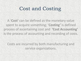Methods and techniques of Costing | PPTX