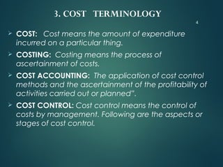 Cost accounting slides unit1 and unit2, edicted | PPT
