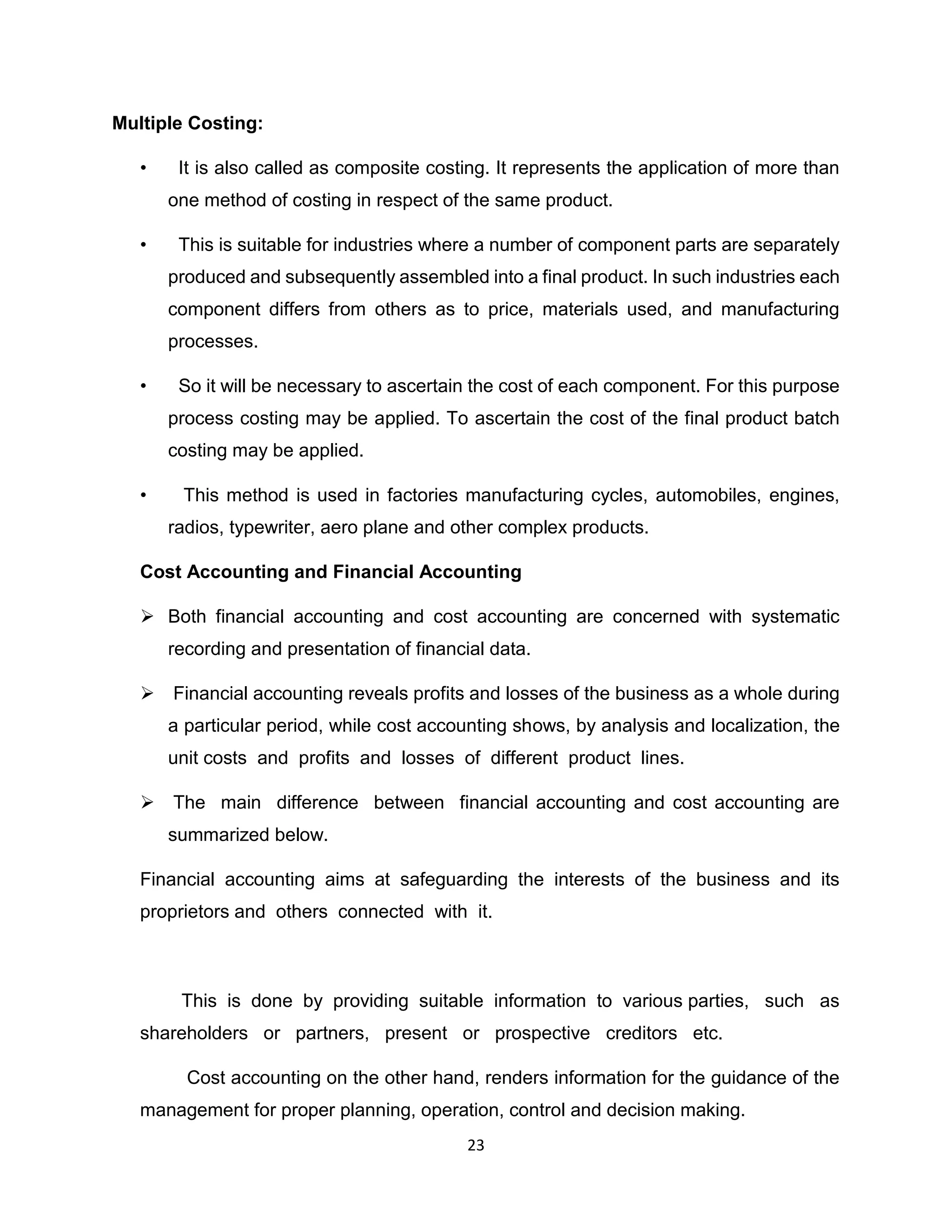 Cost Accounting Study material - Unit I.docx