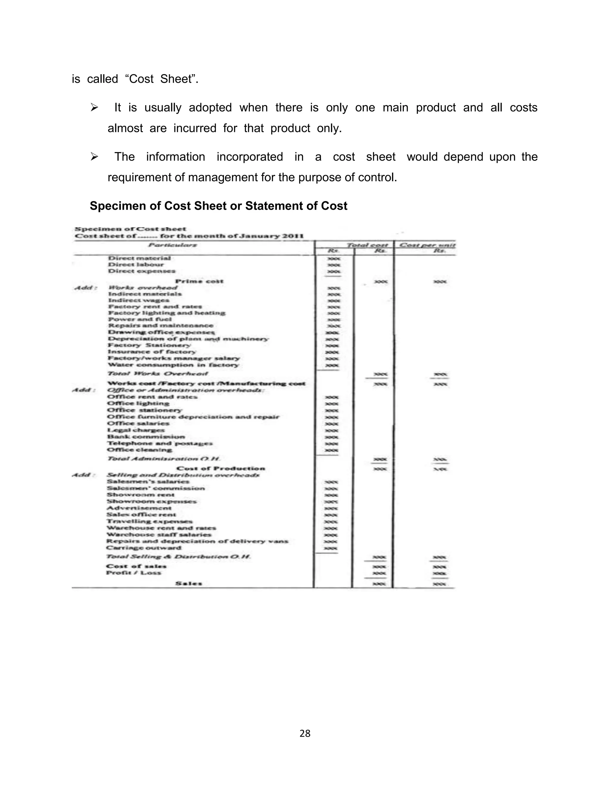 Cost Accounting Study material - Unit I.docx