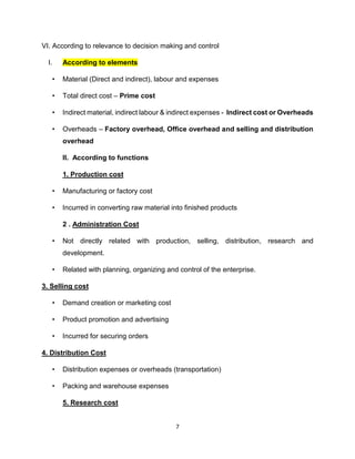 Cost Accounting Study material - Unit I.docx