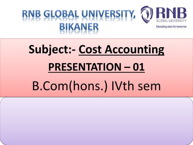 Cost acc ppt | PPT