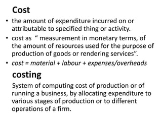 Cost acc ppt | PPTX