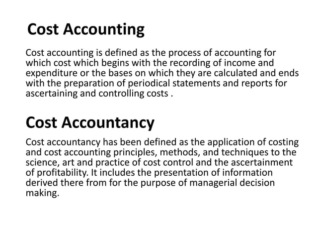 Cost acc ppt | PPTX