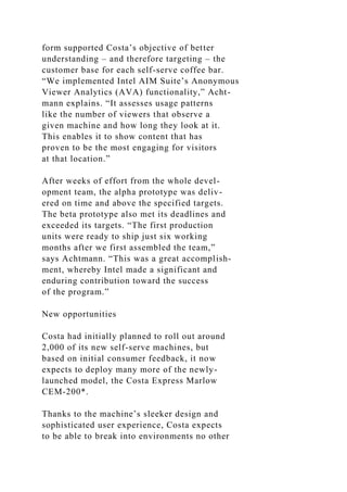 Costa Coffee delivers the next generation in self service with.docx