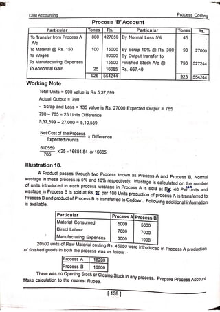 Cost AC Process costing Unit 3rd | PDF | Free Download