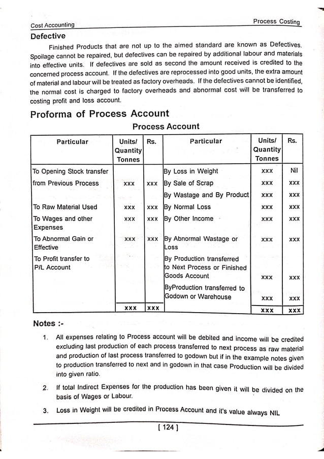 Cost AC Process costing Unit 3rd | PDF