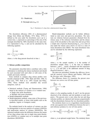 Modeling and comparison of dissolution profiles - Review by Paulo Costa ...