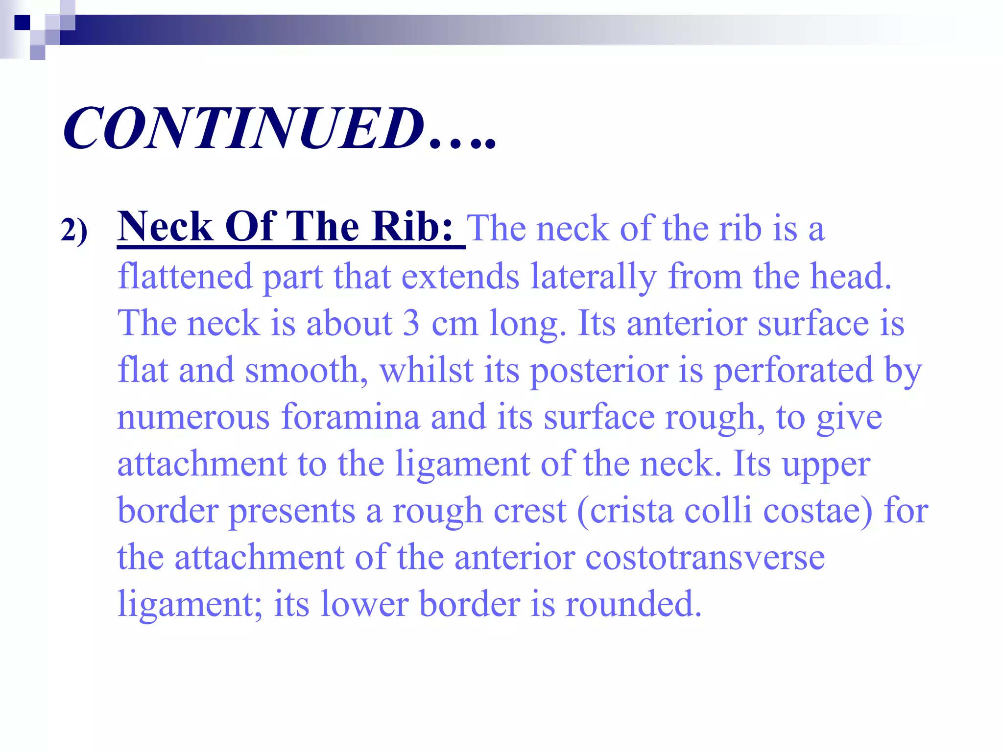 Anatomy of Costal cartilage and Ribs | PPT