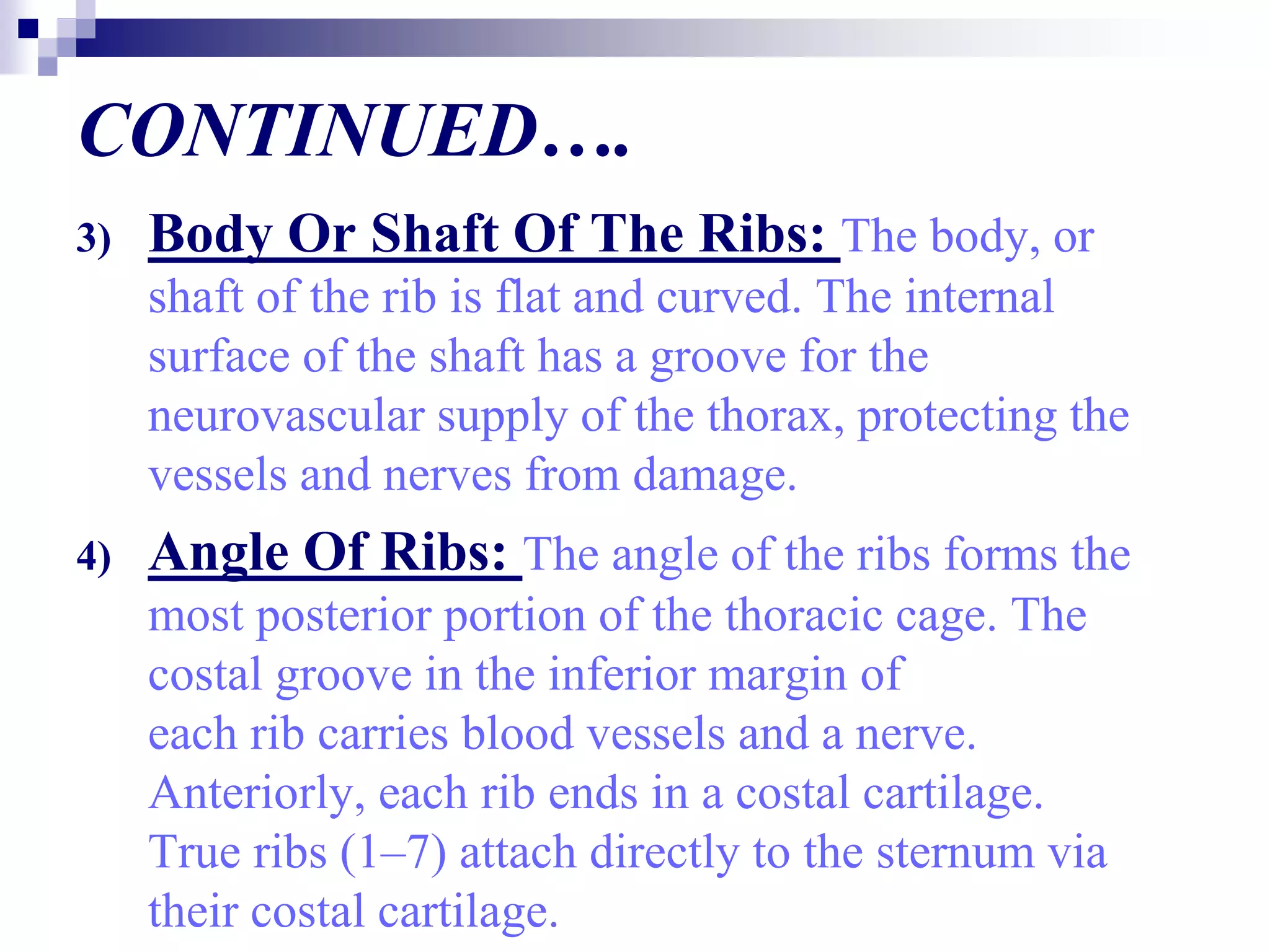 Anatomy of Costal cartilage and Ribs | PPT