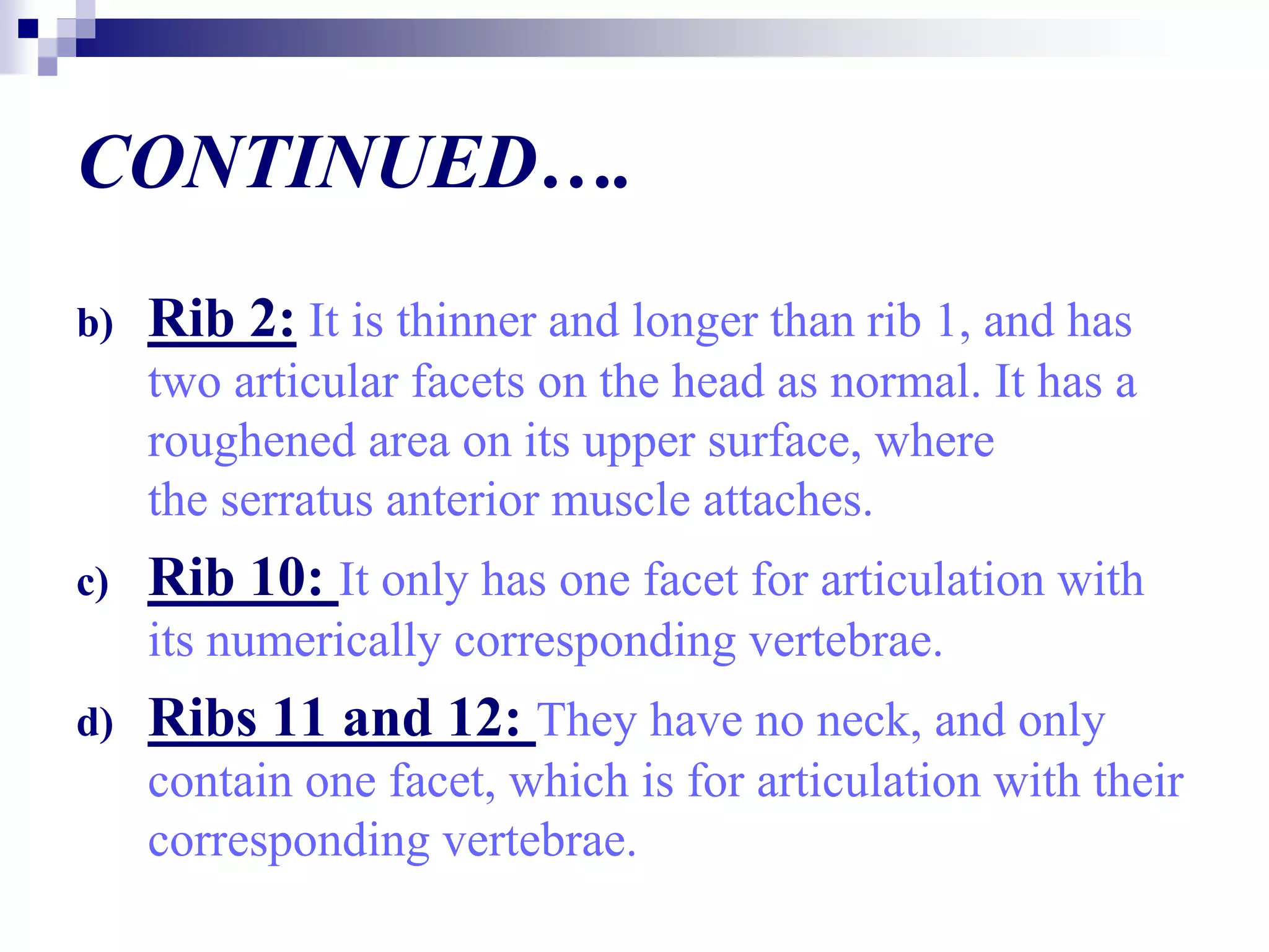 Anatomy of Costal cartilage and Ribs | PPT