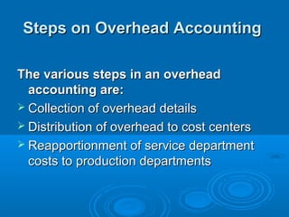 Cost Allocation powerpoint presentation | PPS