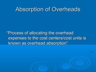 Cost allocation powerpoint presentation | PPS