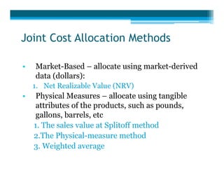 Cost allocation joint cost [compatibility mode] | PPT