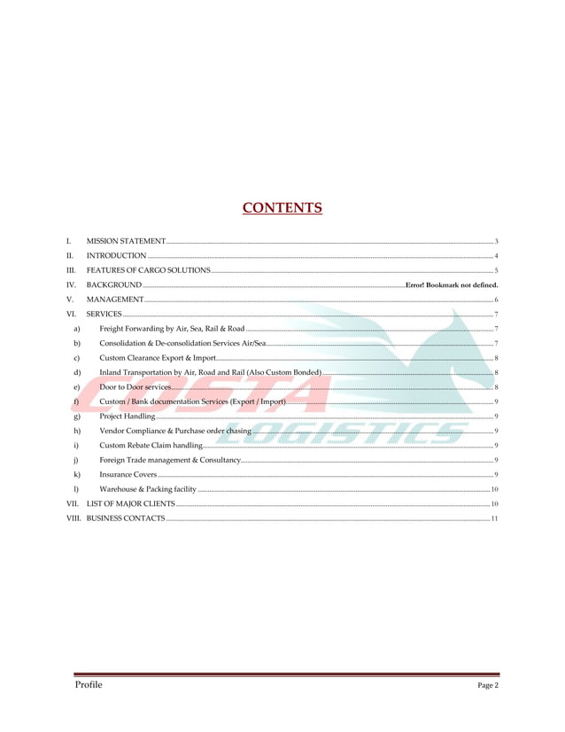 Costa logistics profile | PDF