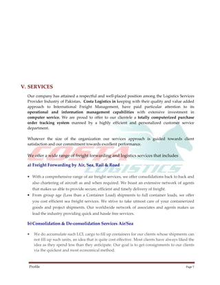 Costa logistics profile | PDF