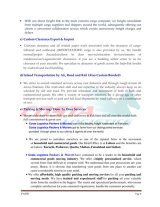 Costa logistics profile | PDF