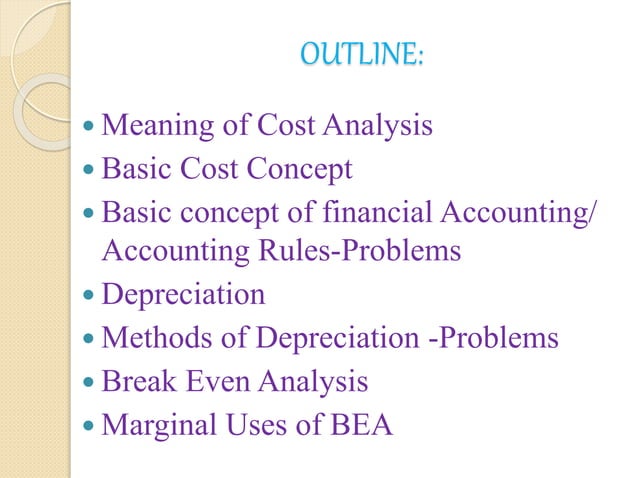 Cost analysis & Break even analysis | PPTX | Business Accounting & Finance | Business